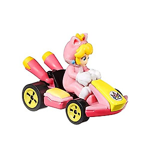 Hot Wheels Mario Kart Cat Peach, [Pink] Standard Kart