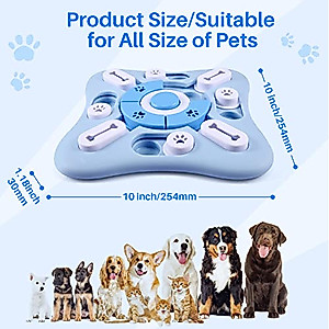 AVOAR Dog Puzzle Toys, Interactive Dog Toys for Large Medium Small Smart Dogs, Squeaky Dog Toys, Dog Enrichment Toys Dog mentally Stimulation Toys for Training, Dog Treat Chew Toy Gifts for Puppy&Cats
