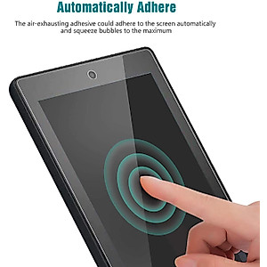 TANTEK [2-Pack Screen Protector for All-New Fire 7 / Fire 7 Kids Edition (9th/7th Gen, 2019/2017 Release),Tempered Glass Film,Ultra Clear,Anti Scratch,Bubble Free