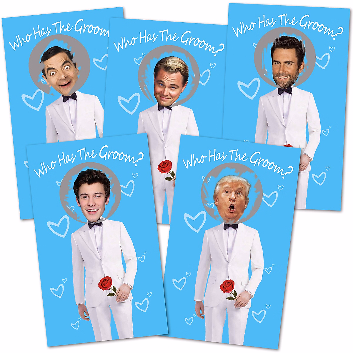 ukebobo Bridal Shower Games - Scratch Off Bridal Shower Game.Funny Bachelorette Party Games - Who Has The Groom - 33 Sheets Blue