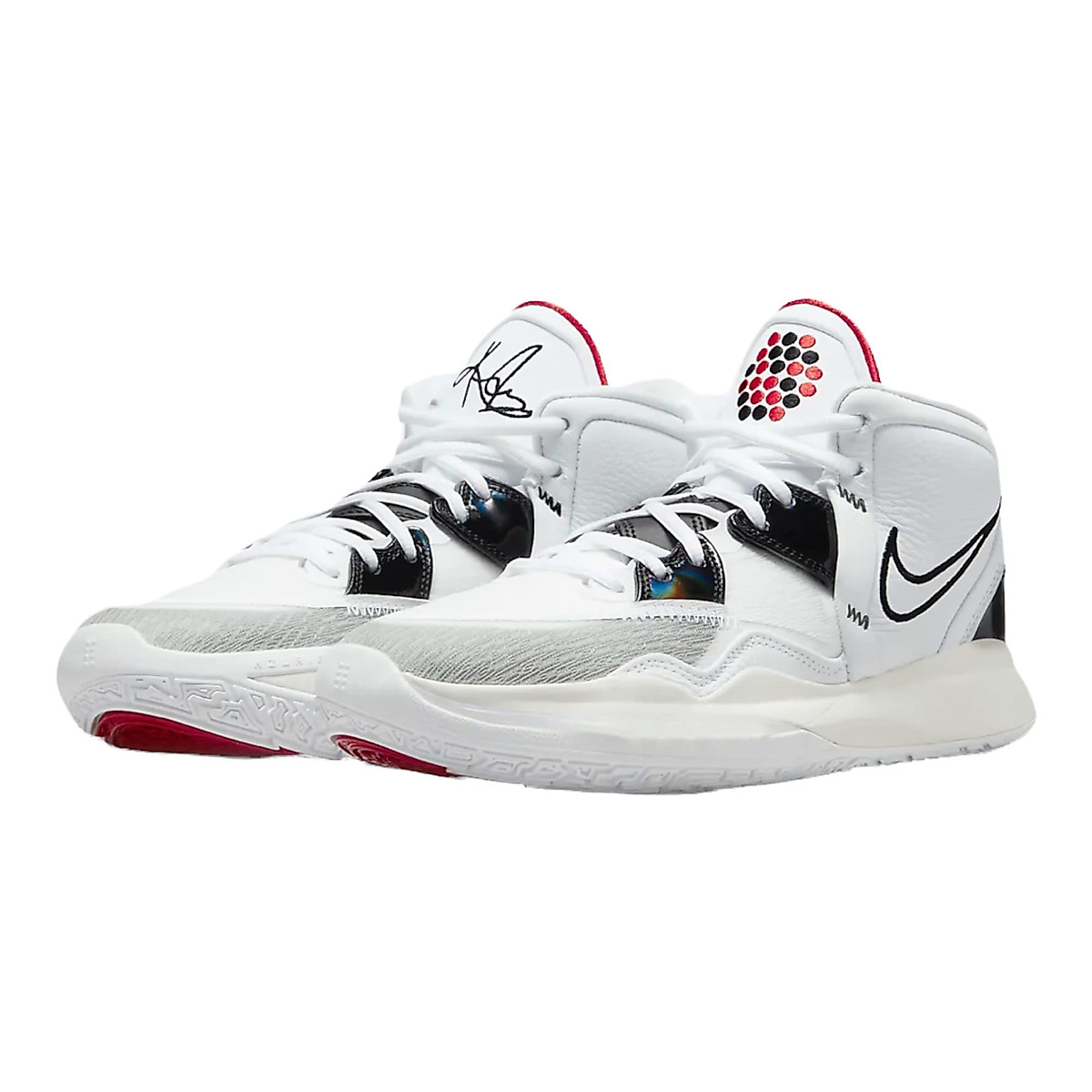 Nike mens Kyrie Infinity Basketball Shoe, White/Black/University Red/Photon Dust, 11