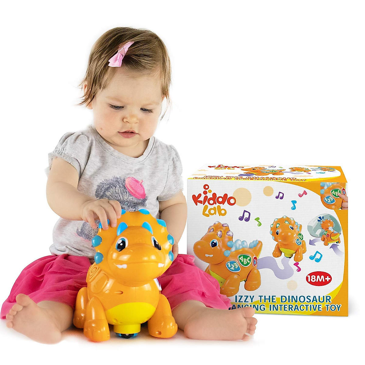 KiddoLab Baby Dinosaur Toy.- Infant Toys with Music, Lights & Dancing Activities. Development Toys for Preschool Learning, Baby Toys for 18 Months & Up