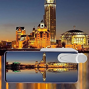 Smartphone Camera Mirror Reflection Clip Kit, 2023 New Adjustable Phone Camera Mirror Reflection Clip Kit, Mirror Reflection Clip Kit, Mirror Reflection for Phone Camera (White)