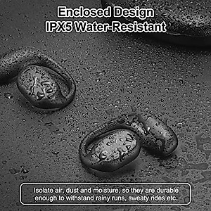 ASIILOVI Open Ear Headphones VG332 2023 Version, Air Conduction Headphones Bluetooth 5.3 Touch Control Wireless Earbuds, Up to 16 Hours Playtime Earphones with Dual 16.2mm Dynamic Drivers Deep Bass