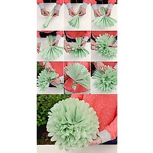 Birthday Decorations Black Happy Birthday Banner Paper Flowers Tissue Paper Pom Poms Paper Lanterns Paper Fans for Birthday Party