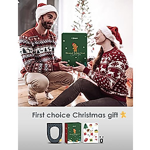 Heated Toilet Seat Cover - LIPSUN Electric Heated Toilet Cushion Washable, 2 Levels Fast Heating/Constant Temperature, Toilet Seat Warmver for Round Shape Toilet, Gift for Winter & Christmas