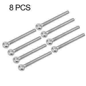 L-A M6 x 55mm Machinery Shoulder Swing Lifting Eye Bolt 304 Stainless Steel Metric Thread （8 PCS）