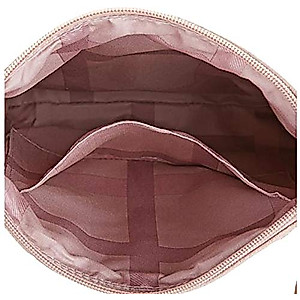 JOY Mangano Luxe Genuine Leather Handbag, Chic Crossbody Plus Shopper Tote ~ Stone