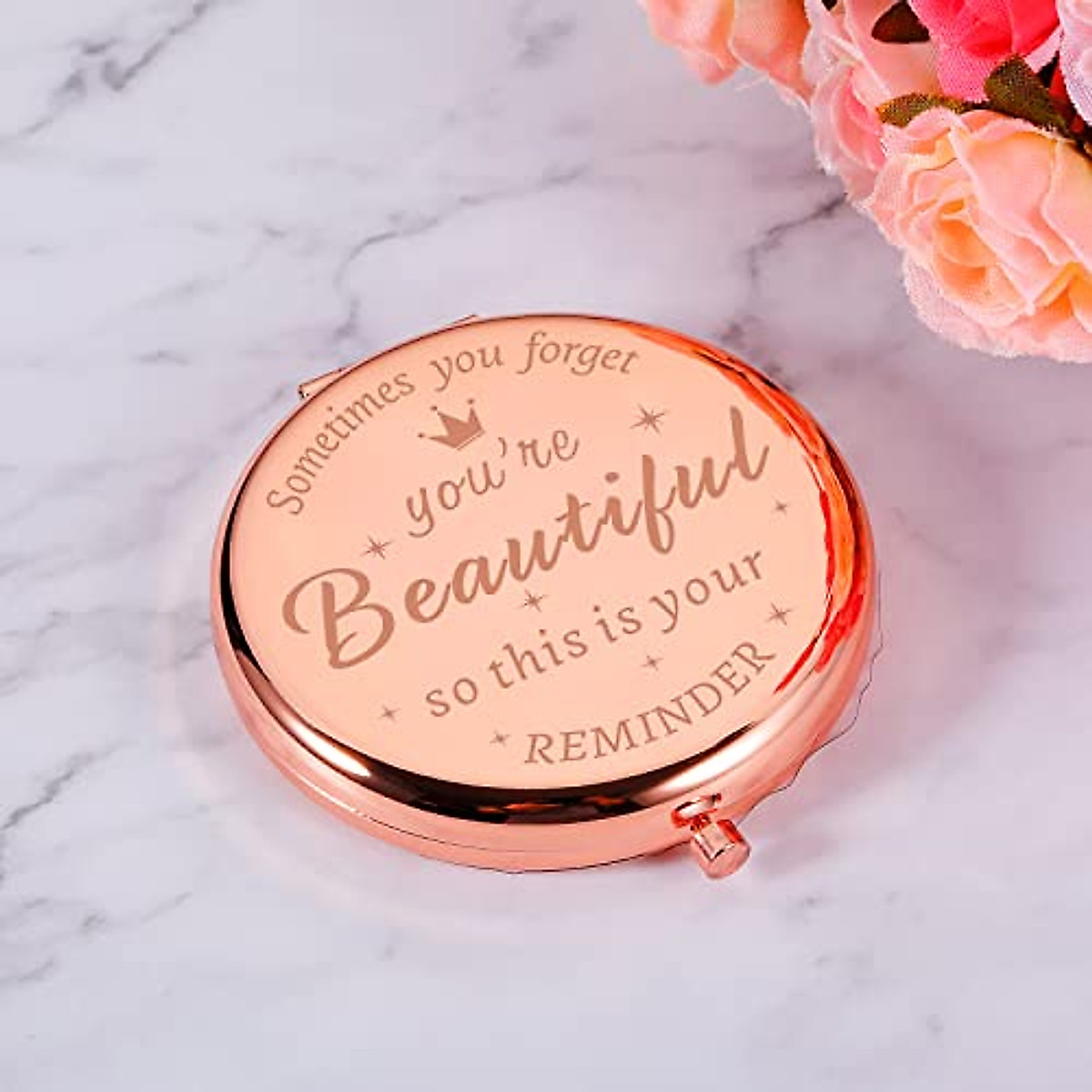 Stocking Stuffers for Women Christmas Makeup Mirror Gifts for Women Girl Daughter Mom Female Friend Valentines Day Gifts for Women Wife Girlfriend BFF Birthday Graduation Gifts for Girls Inspirational