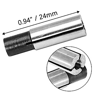 Qjaiune 5Pcs 1/4" to 1/8" Collet Chuck Driver Adapter, CNC Engraving Bit Router Adapter Convert for Engraving Machine Tool