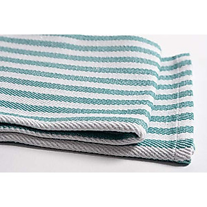 KAF Home Mixed Flat & Terry Kitchen Towels | Set of 6 18 x 28 Inches | 4 Flat Weave Towels for Cooking and Drying Dishes and 2 Terry Towels, for House Cleaning and Tackling Messes and Spills (Teal)