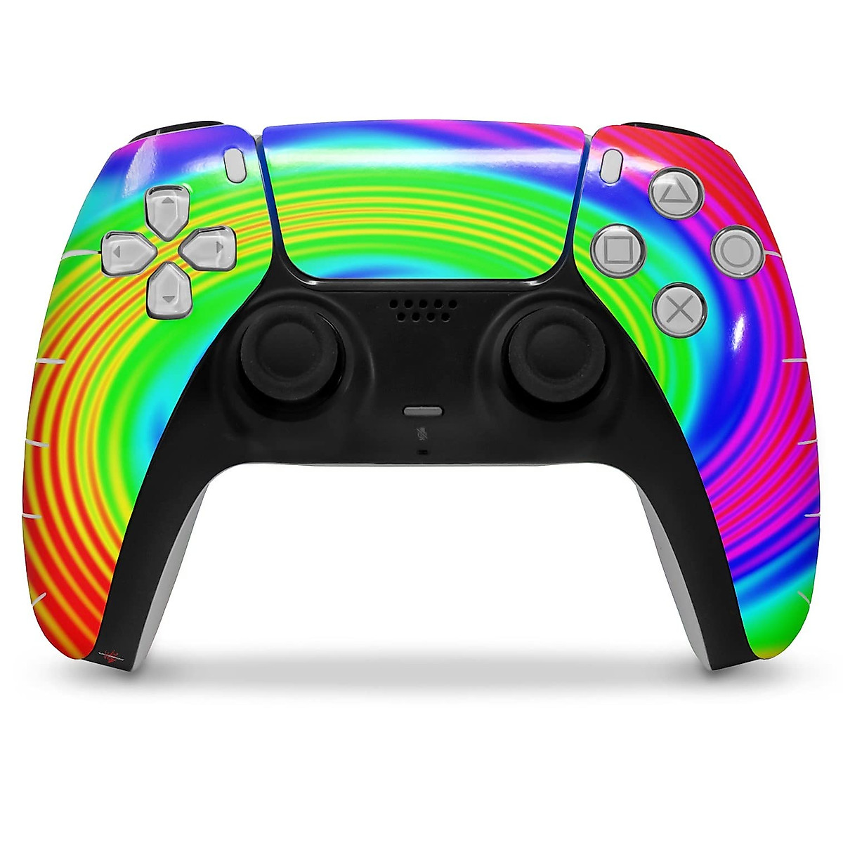 WraptorSkinz Skin Wrap compatible with Sony PS5 DualSense Controller Rainbow Swirl (CONTROLLER NOT INCLUDED)