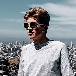 WOWSUN Polarized Sunglasses for Men UV Protection Rectangular Metal Frame Fashion Men's Sun glasses for Driving Golf