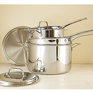 USA Pan Cookware 5-Ply Stainless Steel 8 Inch Sauté Skillet, Oven and Dishwasher Safe, Made in the USA
