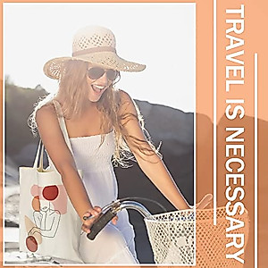 3 Pieces Boho Canvas Tote Bag Reusable Aesthetic Canvas Bag Minimalist Canvas Totes School Shoulder Bag for Girls Grocery Cute Shopping Bags Kitchen Reusable Grocery Bags for Women Girl Shopping