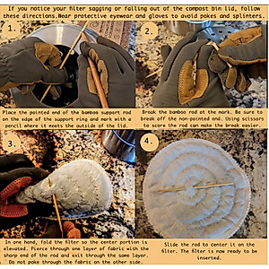 BeMind Compostable Compost Bin Filters(2)Plastic Free! Fits Bins 5-8"|Biodegradable Charcoal Filters for Compost Bucket| Zero Waste Compost Filters for Countertop Bin|Compost Bin Filters Charcoal