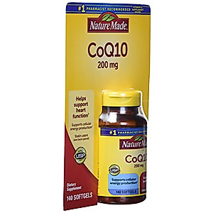 Nature Made CoQ10, Softgels Helps Supports Heart Function & Cellular Energy Production, Unflavored, 200 mg, 140 Count