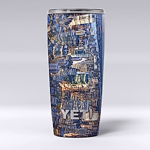 Design Skinz Night Aerial NYC - Skin Decal Vinyl Wrap Kit Compatible with The Yeti Rambler Cooler Tumbler Cups