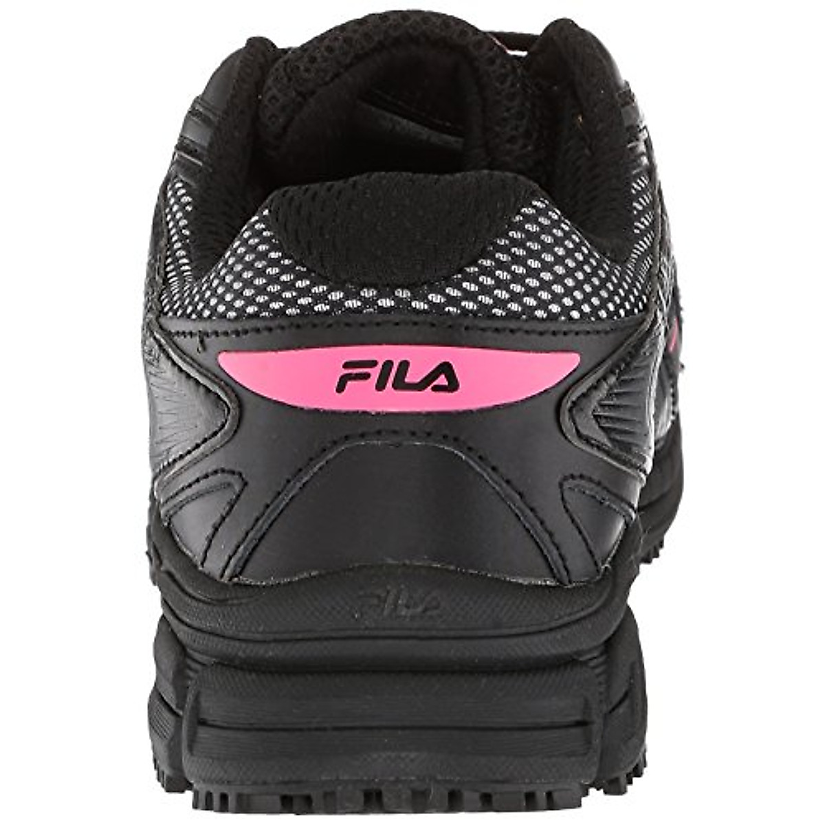Fila Women's Memory Reckoning 8 Slip Resistant Steel Toe Running Shoe Sr St, Black/Black/KOPK, 8