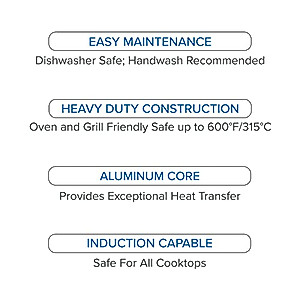 Viking Culinary 3-Ply Stainless Steel Stock Pot, 8 Quart, Includes Glass Lid, Dishwasher, Oven Safe, Works on All Cooktops including Induction