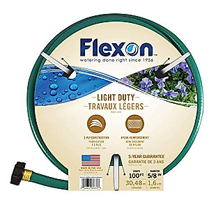 Flexon FR58100 5/8-Inch x 100-Foot 3-Ply Light Duty Garden Hose