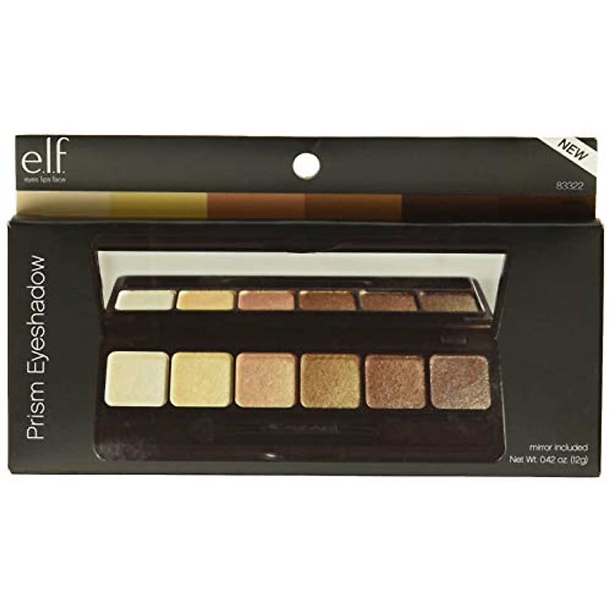 e.l.f. Cosmetics Prism Eyeshadow Palette, Six Silky Eyeshadows Create Luminous, Shimmery Eyes, Naked
