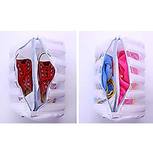 DurReus Mesh Laundry Bag Men Canvas Shoes Sneakers Trainers Washing in Washer Dryer Sturdy Women Delicates Lingerie Bra Wash Bags with Bumper Protectors