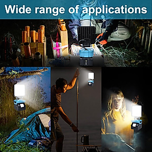 Cordless LED Work Light for Makita 14.4V/18V LXT Battery, Portable Flashlight Jobsite Light Spotlight Tool for Makita BL1850, Lamp Flood Light for Repairing/Garages/Emergency(No Battery)