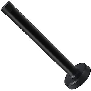 Door Stoppers, Long Door Stop for Bottom of Door, 8 Inch Door Stopper Black Wall Mounted Modern Door Holder with Rubber Bumper Tips Brushed Stainless Steel Soild Long Doorstops