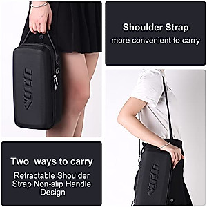 UYIYE Carrying Storage Case for Nintendo Switch/Switch OLED Model (2022),Portable Travel All Protective Hard Messenger Bag Soft Lining 16 Games for Switch Console Pro Controller & Accessories black