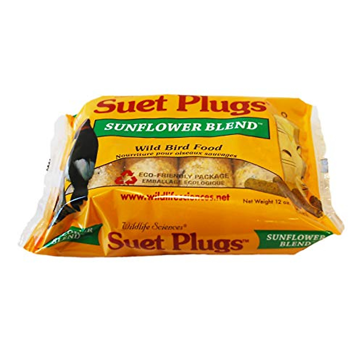 Wildlife Sciences Suet Plugs Variety 16 Pack, 4 Wrapped 4 Packs 12 Ounces Each