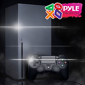 Pyle Gaming Controller with Built-in Speaker, USB Connectivity, and LED Lights for Windows