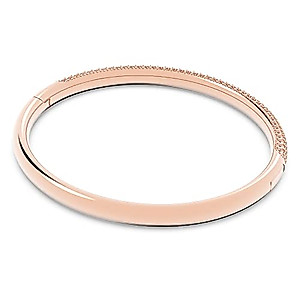 SWAROVSKI Dextera Bangle, Clear Crystal, Rose gold-tone Finish