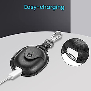 Fintie Protective Case for Google Pixel Buds Pro (2022), Premium PU Leather Slim Fit Metal Snap Closure Portable Cover Skin with Keychain, Black