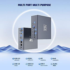 Mini PC Intel 12th Gen N95(up to 3.40Ghz) 16GB DDR4 512GB M.2 SSD Mini Desktop Computer Windows 11 Pro Gigabit Ethernet, 4K UHD, Dual Wi-Fi, BT 4.2 Mini Desktop Computer