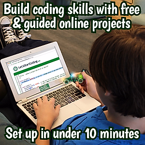 Code Car Kids Coding Toy for Kids 8-12. Boys & Girls Learn Block and Typed C++ Coding with Hands-On Electronics & 40+ Projects Including Custom Horn, Brakelight Beep, and Siren Sounds