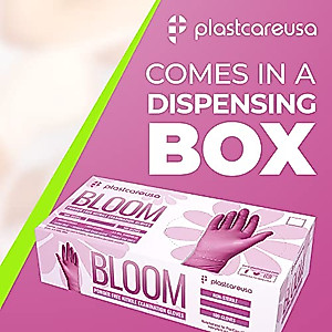 PlastCare USA 100 Small Nitrile Exam Disposable Gloves, Latex & Powder Free