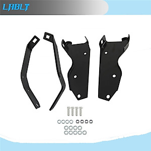 LABLT Rear Bumper Brackets Replacement for Pickup 2WD / 4WD 1964-1972, F-100, F-250, F-350, Black, Steel