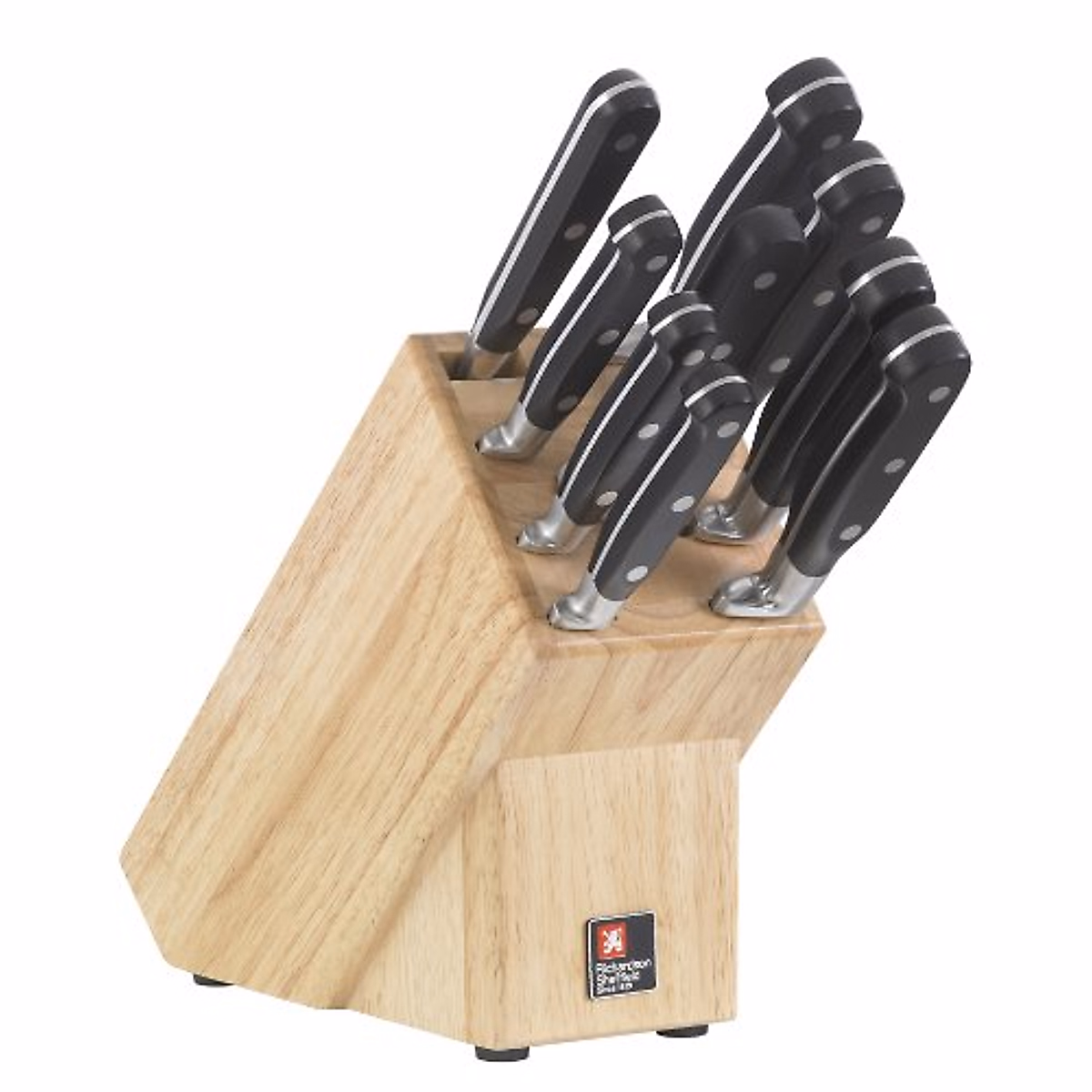 RICHARDSON SHEFFIELD V Sabatier 9pc, 9 Piece Knife Block, Black