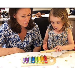 TOWO Wooden Hammer Ball and Xylophone Set - Mallet and Pegs Pound a Ball Tap Bench- Toys for Babies 1 Year Old Baby Boy Girl Toddler Gift - Small Motor Skill Sensory Musical Activity Toys for Kids