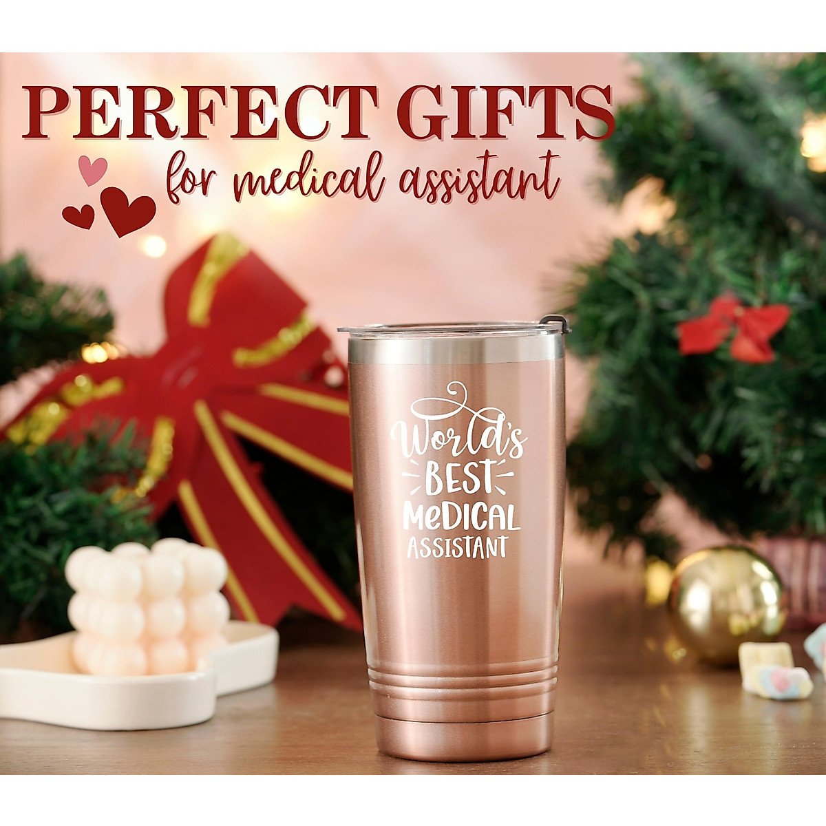 Onebttl Medical Assistant Gifts for Wowen, Gifts for Medical Assistant on Medical Assistant Week, Birthday and Christmas, 20oz Insulated Stainless Steel Tumbler - World's Best Medical Assistant