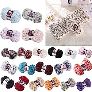50g/Ball DIY Plush Thick Knitting Yarn Multicolor Hand-Woven Crochet Thread for Baby Warm Hat Scarf Skin So Soft