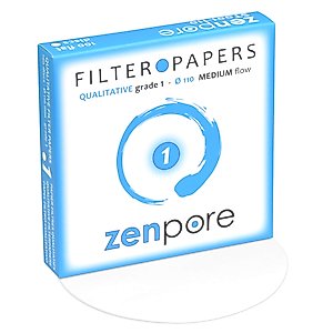11 cm Lab Filter Paper, Standard Qualitative Grade 1 - ZENPORE Medium Flow 110 mm