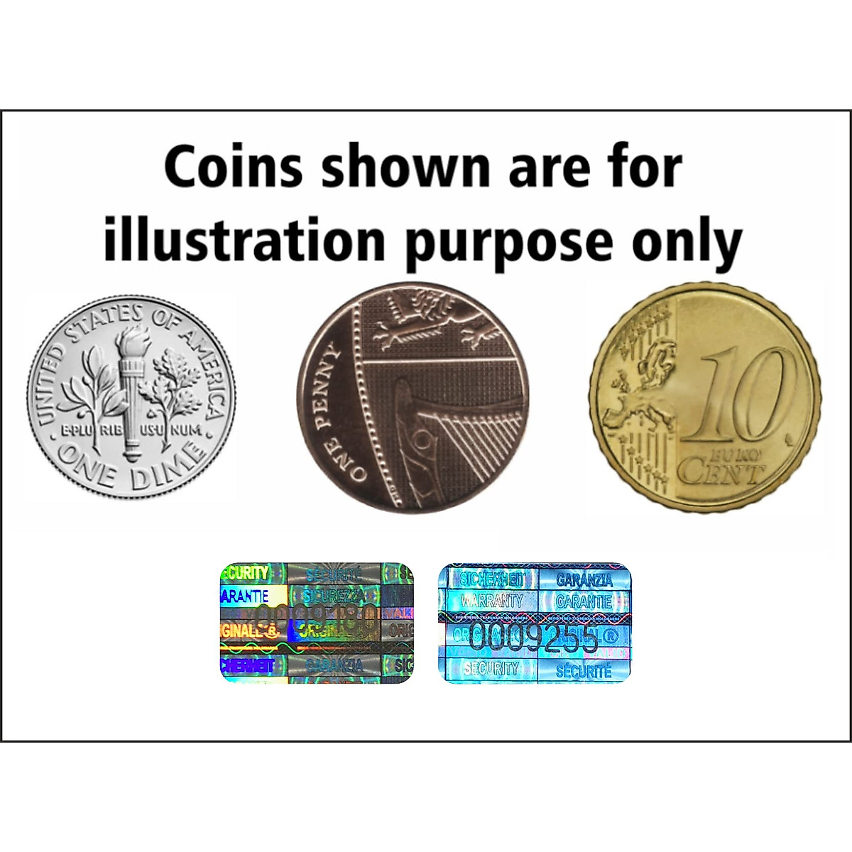 Holomarks 200 pcs Hologram Labels with Serial Numbers, Warranty Stickers Seals .63 x .39 inch