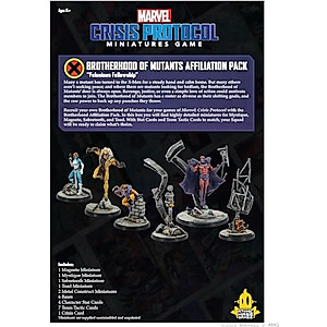 Marvel: Crisis Protocol Brotherhood of Mutants AFFILIATION PACK - Assemble The Mutant Revolution! Tabletop Superhero Game, Ages 14+, 2 Players, 90 Minute Playtime, Made by Atomic Mass Games