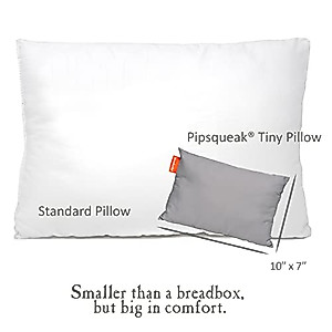 Urban Infant Pipsqueak Small Pillow - Mini 11x7 - Tiny Pillow for Travel, Dogs, Kids and Chairs - Gray