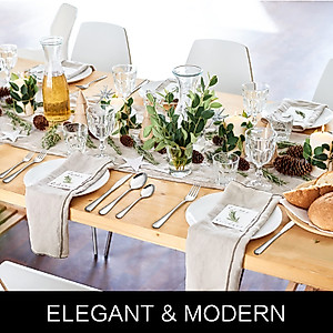 66-Piece Silverware Set with Serving Utensils, Stainless Steel Silverware Flatware Set for 12, Elegant Cutlery Tableware Includes Fork Spoon Knife, Mirror Polished, Dishwasher Safe