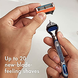 Gillette Fusion5 Mens Razor Blade Refills, 4 Count, Lubrastrip for a More Comfortable Shave