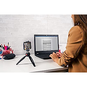 Manfrotto MTPIXIMII-B, PIXI Mini Tripod with Handgrip for Compact System Cameras, Made in Italy, for DSLR, Mirrorless, Video, Compact Size, Technopolymer and Aluminium, Black