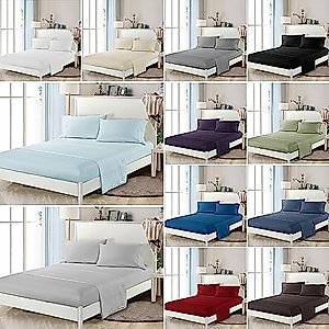 Rzzeel Casilva Sheets, Bed Sheets, Self Cleaning Sheets, Eucalyptus Sheets, Full Size Sheets, Temperature Regulating Sheets, Bedding Experience a Better Way to Sleep (Red,Twin)